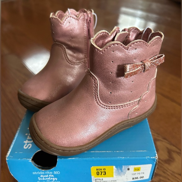 Stride Rite | Shoes | New In Box Stride Rite Baby Girl Pink Yuri Boot ...